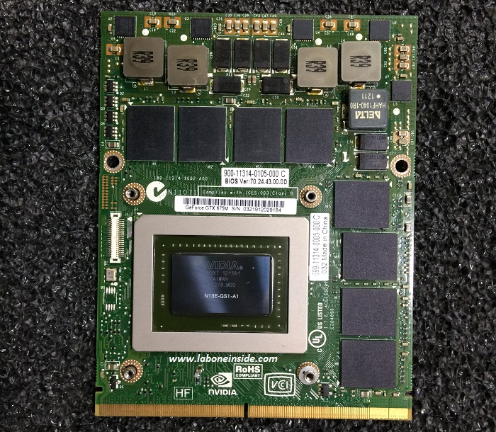 Alienware m18X gtx580m graphic card