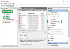 Open The Windows 10 Shutdown Log | Lab-One