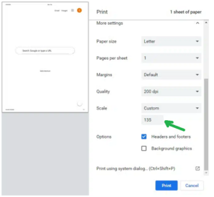 How To Fix Small Printing From Google Chrome | Lab-One