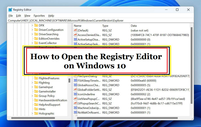 How to Open the Registry Editor on Windows 10 | Lab-One