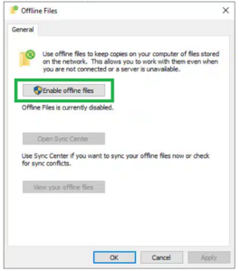 Enable And Disable Offline Files In Windows 10 – pic1 | Lab-One