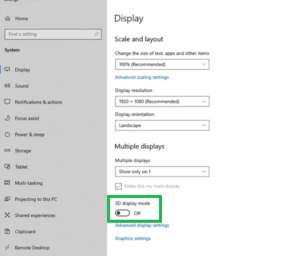 How To Enable Or Disable 3D Display Mode In Windows