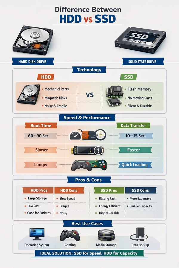 Difference Between HDD Vs SSD | Lab-One