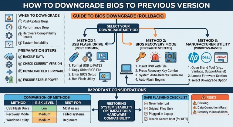 How To Downgrade BIOS To Previous Version | Lab-One